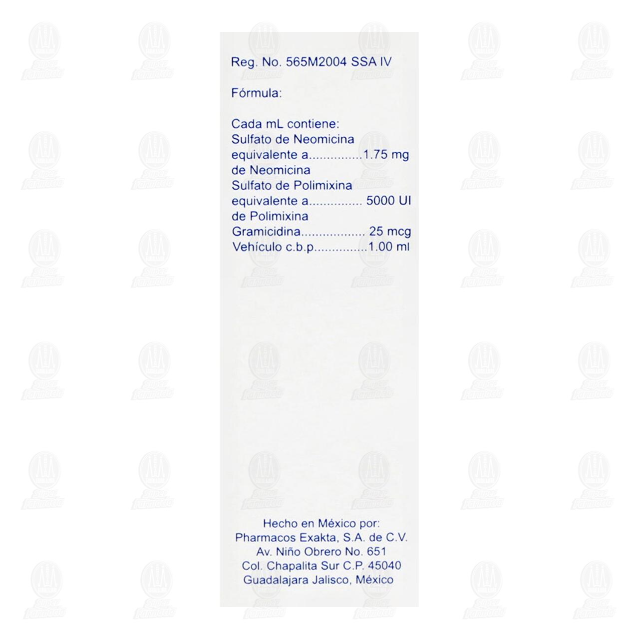 Neomicina Polimixina B Gramicidina Solución Oftálmica, 15 ml. de OPKO ...