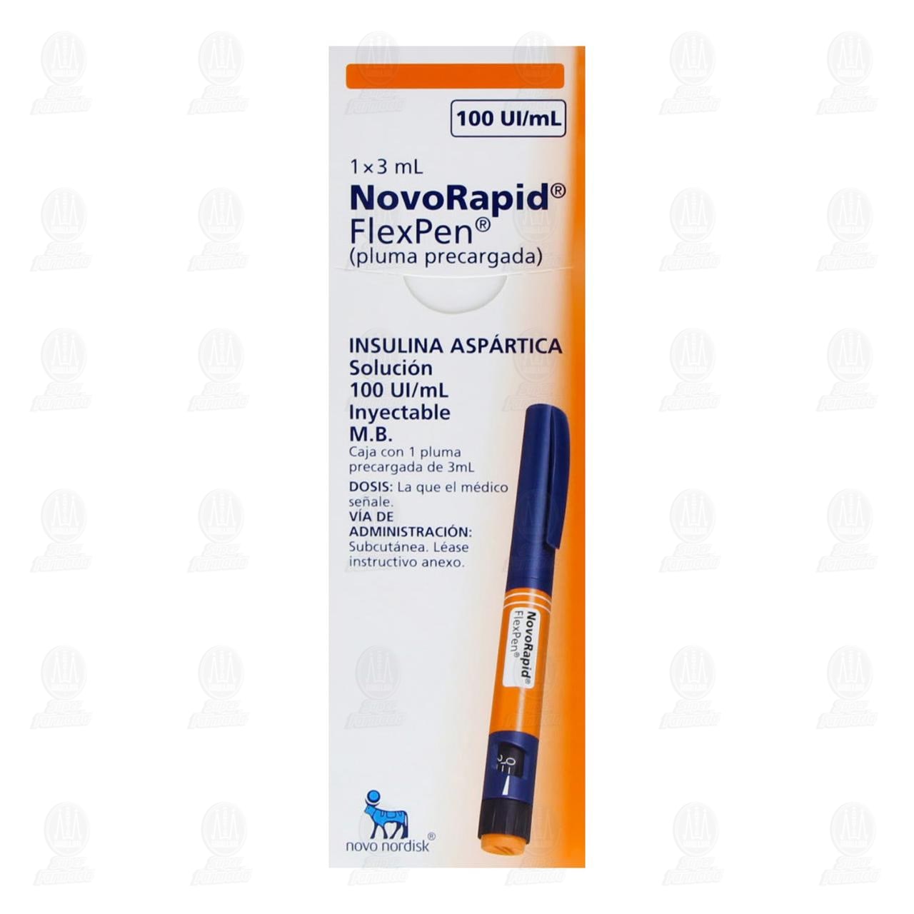 Novorapid Flexpen 100UI/ml Solución Inyectable Pluma Precargada, 3 ml ...