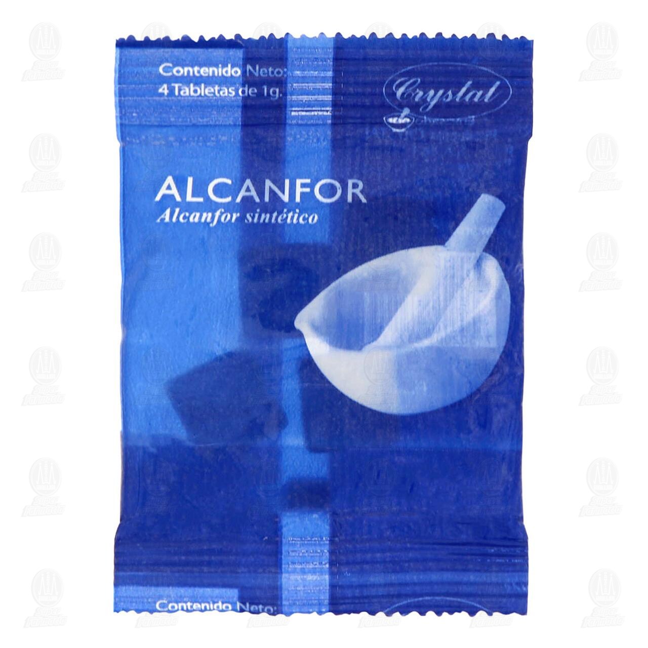 Alcanfor 1 gr, 4 Tabletas. de CRYSTAL | Farmacias Guadalajara