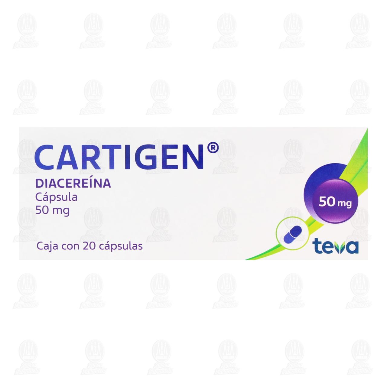 Cartigen 50 mg, 20 Cápsulas. de CARTIGEN | Farmacias Guadalajara