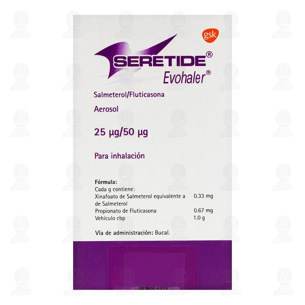 Seretide Evohaler 25mcg/50mcg, 12 gr 120 Dosis. de SERETIDE | Farmacias ...
