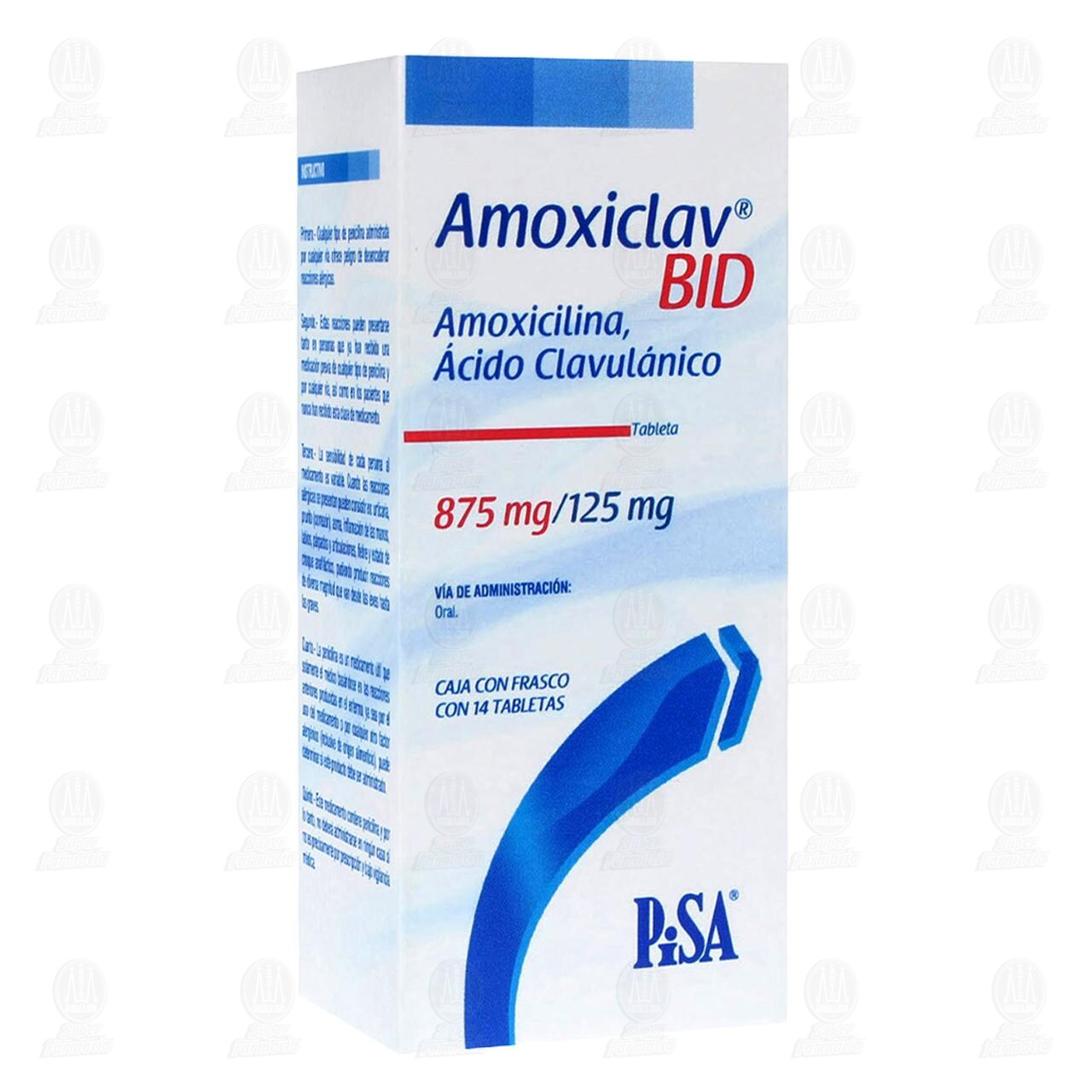 Amoxiclav BID 875mg/125mg, 14 Tabletas. de AMOXICLAV | Farmacias ...