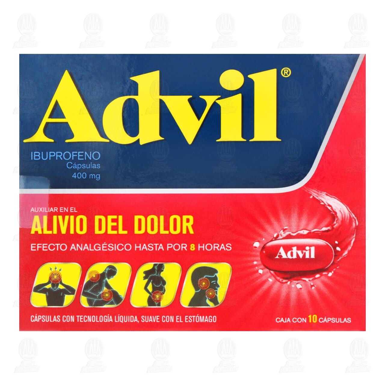 Advil 400 mg, 10 Cápsulas. de ADVIL | Farmacias Guadalajara