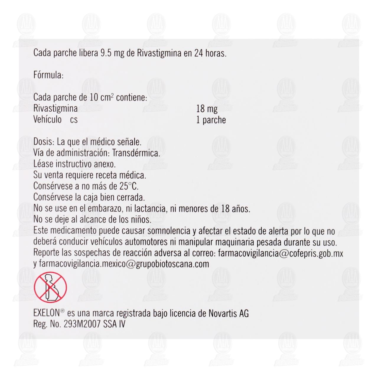 Exelon 18 mg, 30 Parches. de EXELON | Farmacias Guadalajara