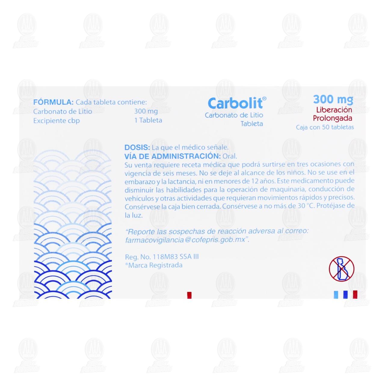Carbolit 300 mg, 50 Tabletas. de CARBOLIT | Farmacias Guadalajara