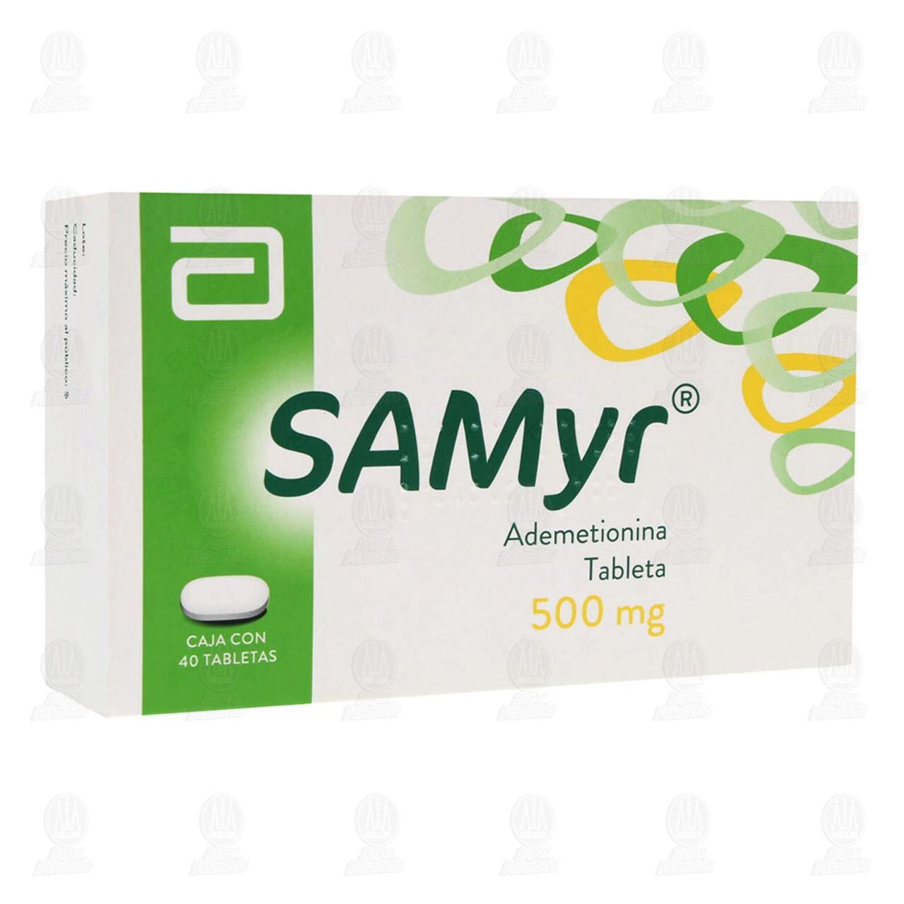 Samyr 500 mg, 40 Tabletas. de SAMYR | Farmacias Guadalajara