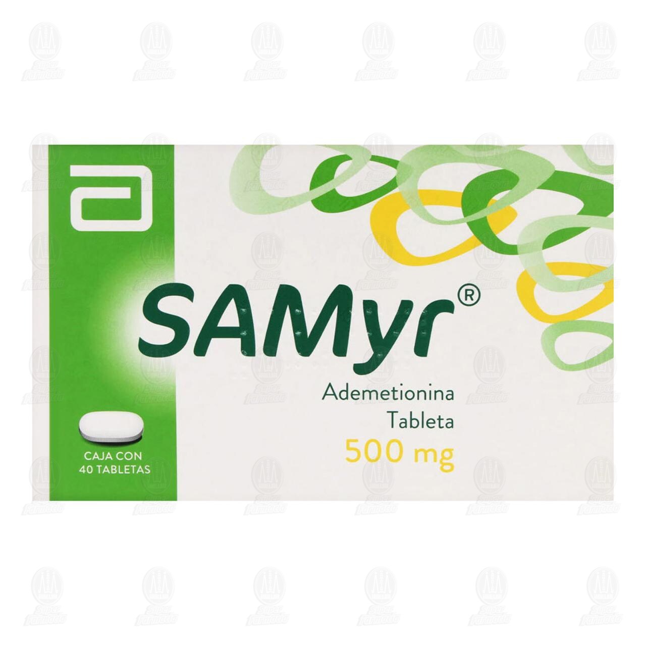 Samyr 500 mg, 40 Tabletas. de SAMYR | Farmacias Guadalajara