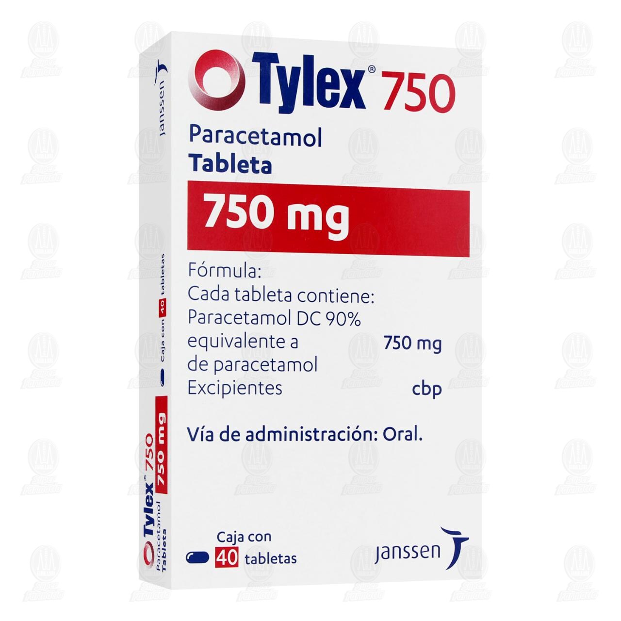 Tylex 750 mg, 40 Tabletas. de TYLEX | Farmacias Guadalajara