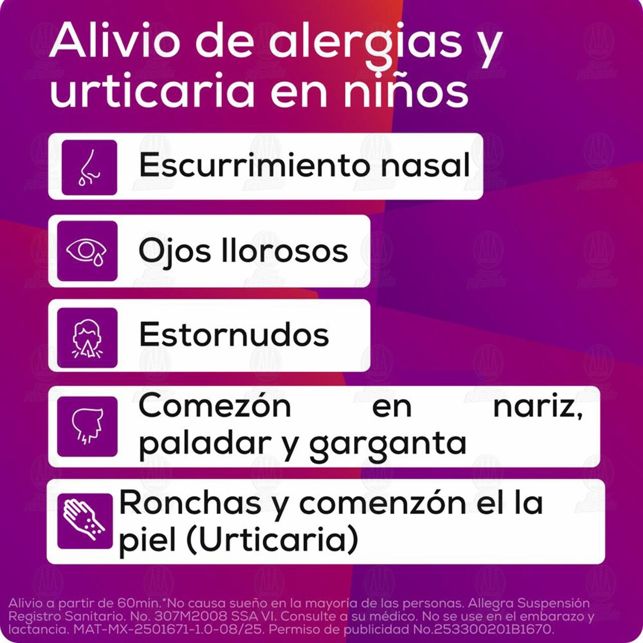 Allegra Suspensión Pediátrico, 150 ml. de ALLEGRA | Farmacias Guadalajara