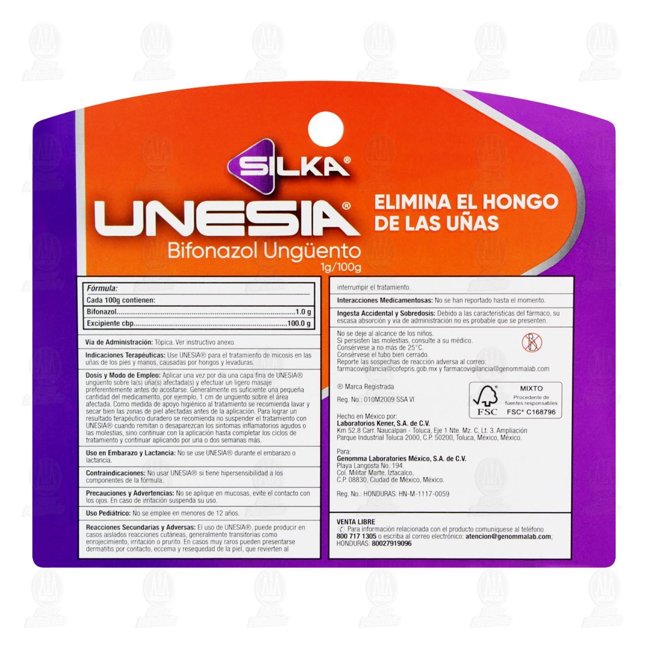 Unesia Ungüento 1gr/100gr, 20 gr. de UNESIA | Farmacias Guadalajara