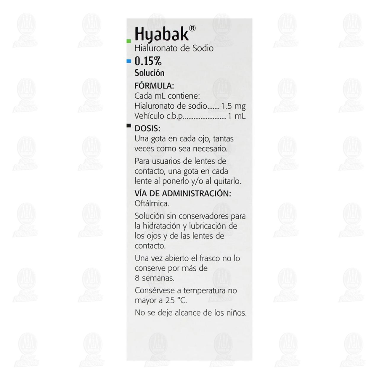 Hyabak 0.15% Solución Oftálmica, 10 ml. de HYABAK | Farmacias Guadalajara