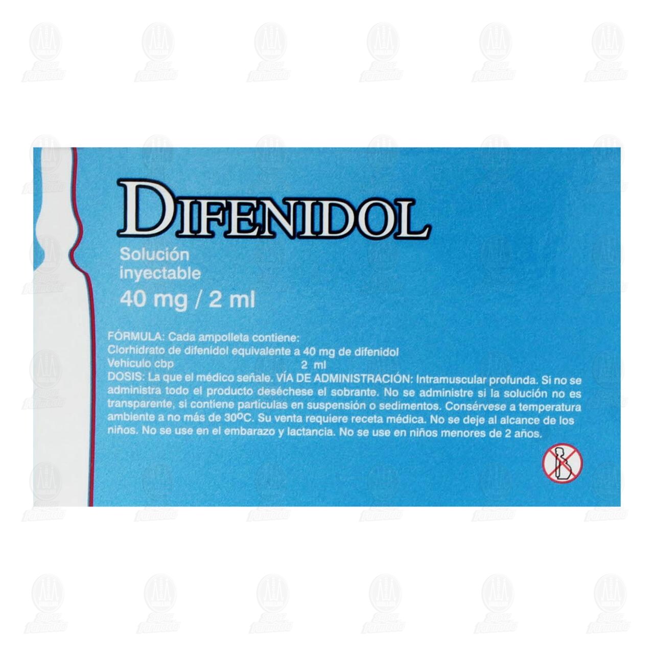 Difenidol 40mg/2ml, 2 Ampolletas Pharmalife. de PHARMALIFE | Farmacias ...