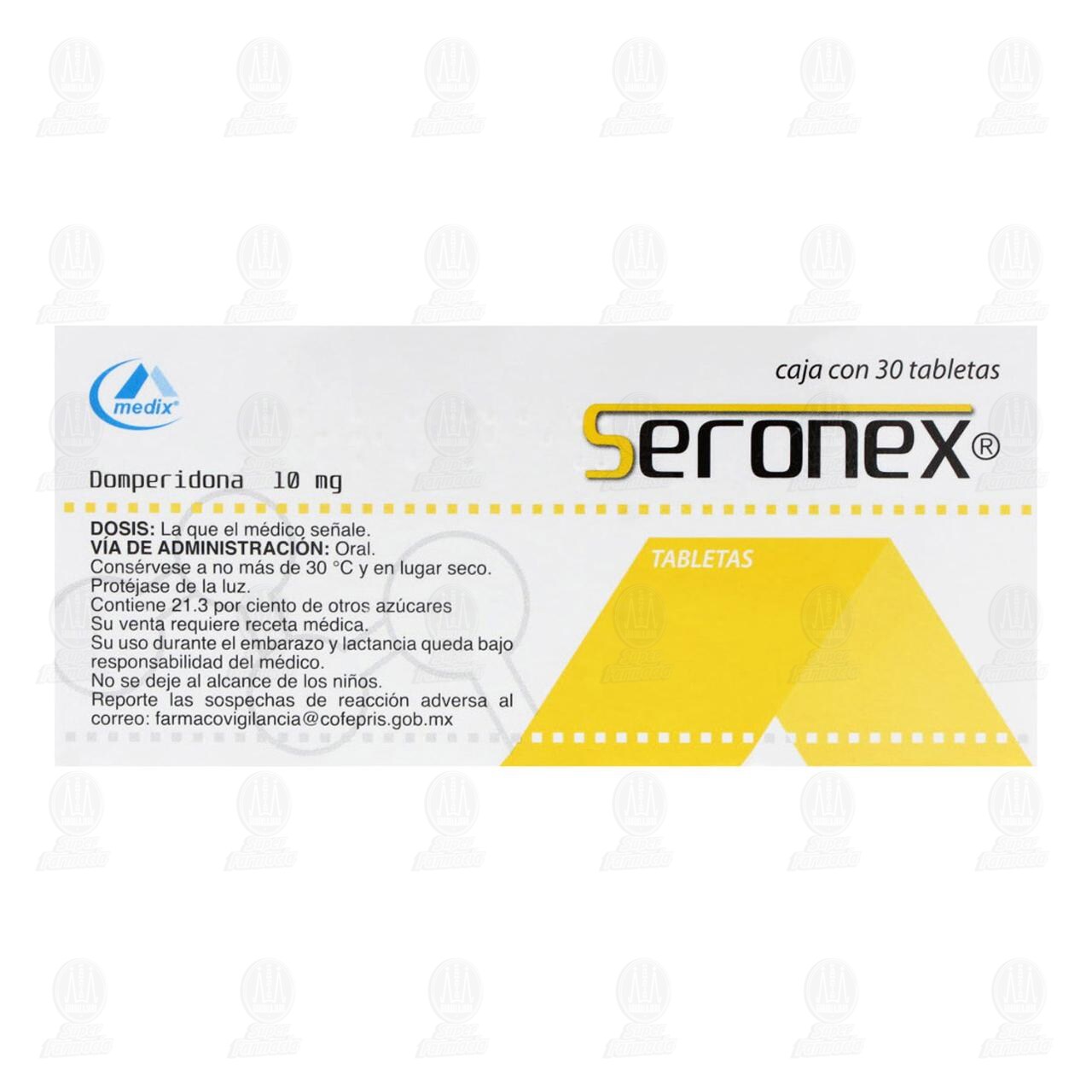 Seronex 10 mg, 30 Tabletas. de SERONEX | Farmacias Guadalajara