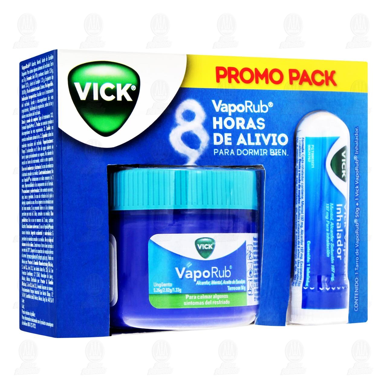 Pack Vick Vaporub Ungüento 50 gr + Vick Vaporub Inhalador Promo Pack, 2 ...