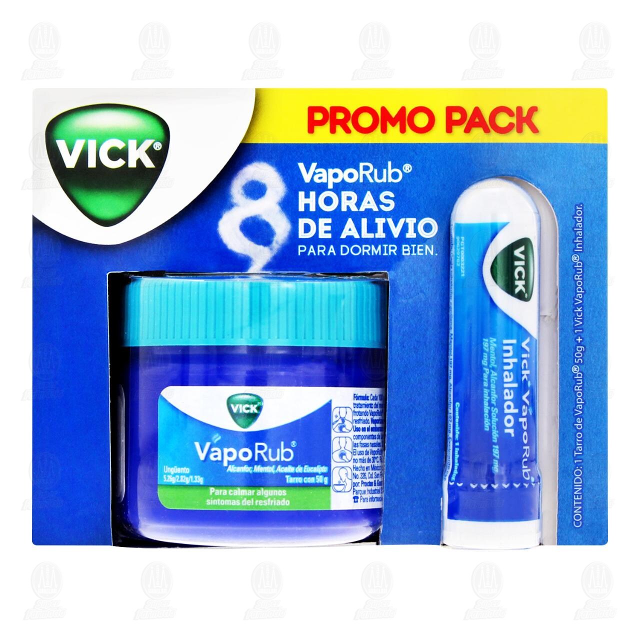 Pack Vick Vaporub Ungüento 50 gr + Vick Vaporub Inhalador Promo Pack, 2 ...