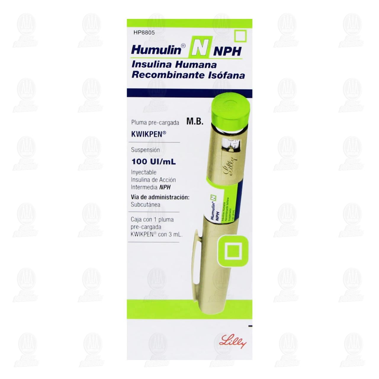 Humulin N NPH Kwikpen 100UI/ml Suspensión Inyectable Pluma Precargada ...