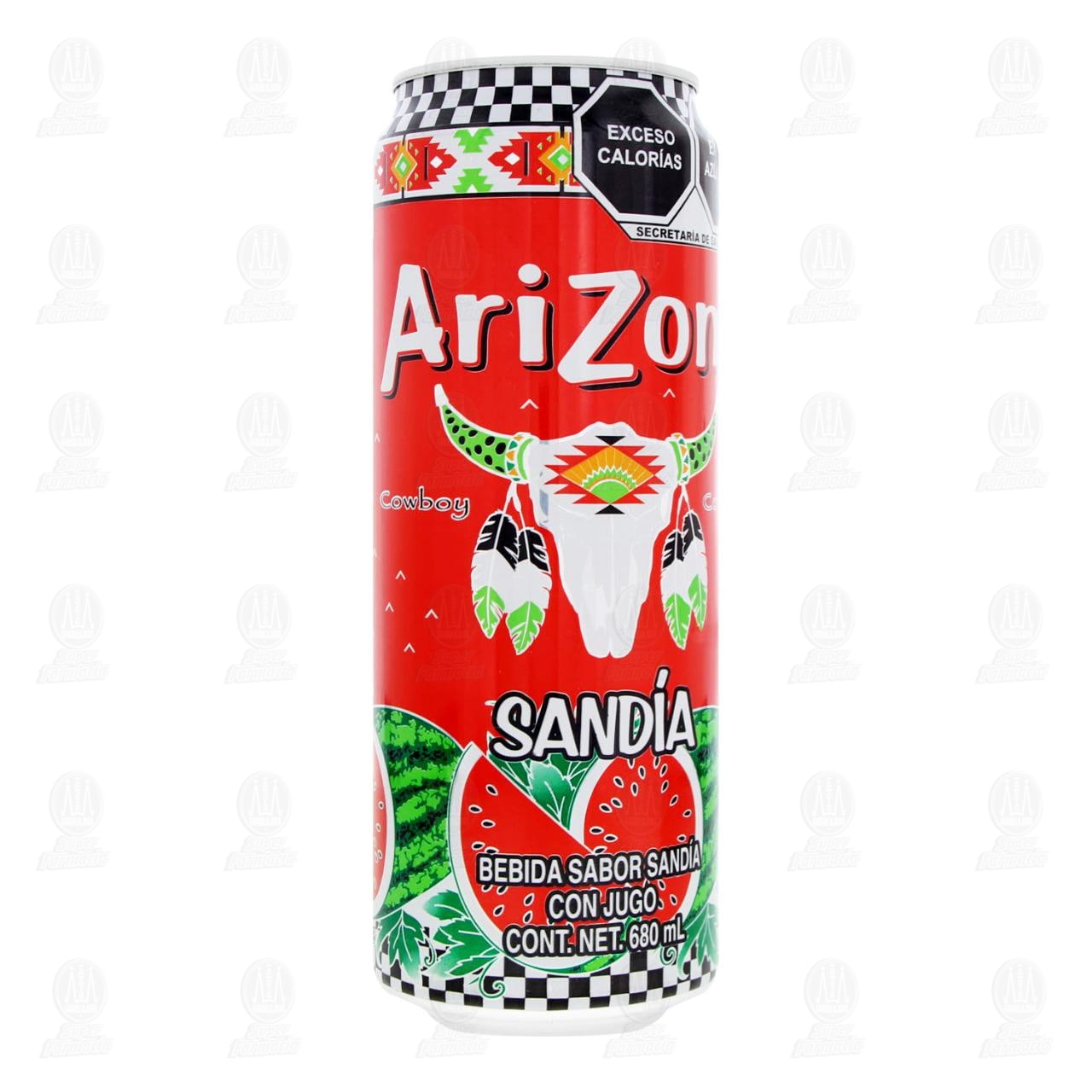 Bebida Arizona Cowboy Cocktail Sandía, 680 ml.
