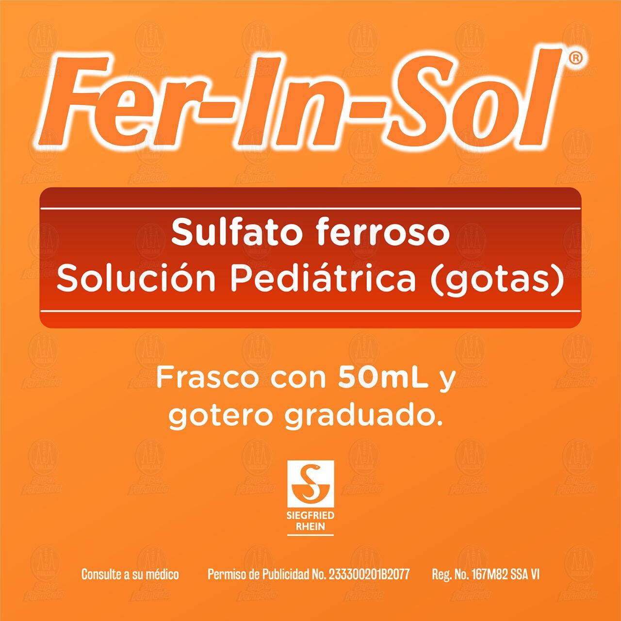 Fer-In-Sol 75mg/ml, 50 ml Solución Pediátrico. de FER-IN-SOL ...