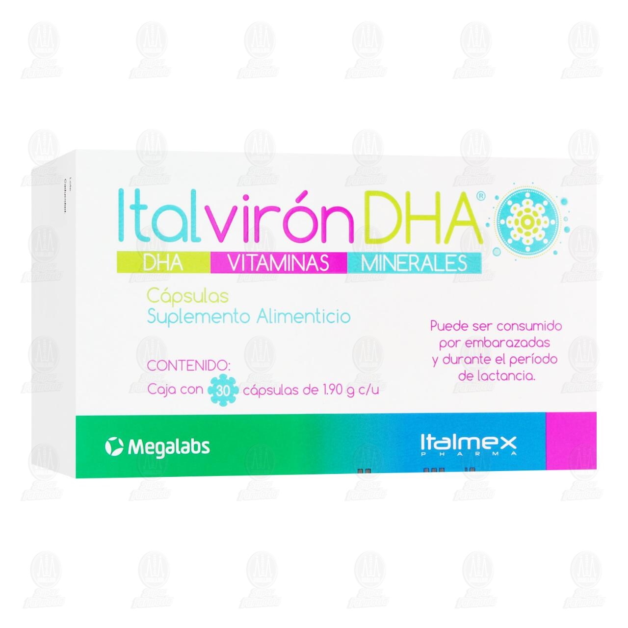 Italvirón DHA Suplemento Alimenticio, 30 Cápsulas de 1.90 gr c/u. de ...