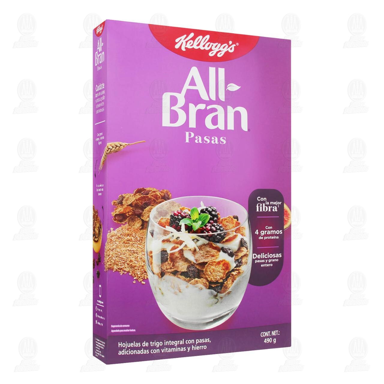 Cereal All-Bran Pasas, 490 gr. de KELLOGG'S | Farmacias Guadalajara