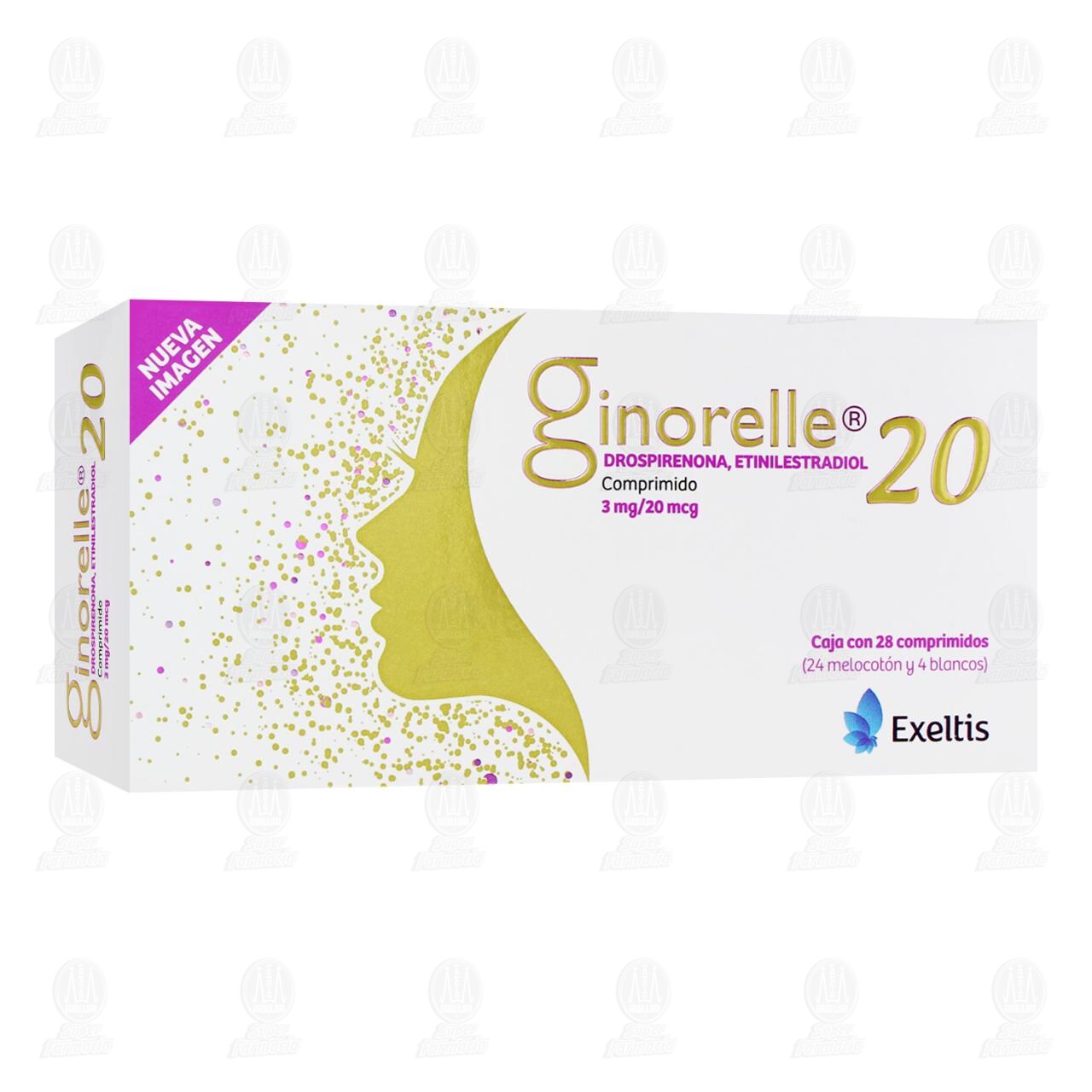 Ginorelle 3mg/20mcg, 28 Comprimidos. de GINORELLE | Farmacias Guadalajara