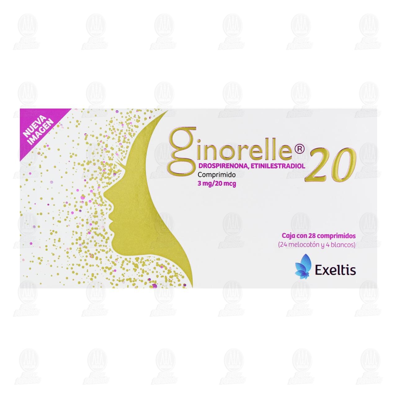 Ginorelle 3mg/20mcg, 28 Comprimidos. de GINORELLE | Farmacias Guadalajara