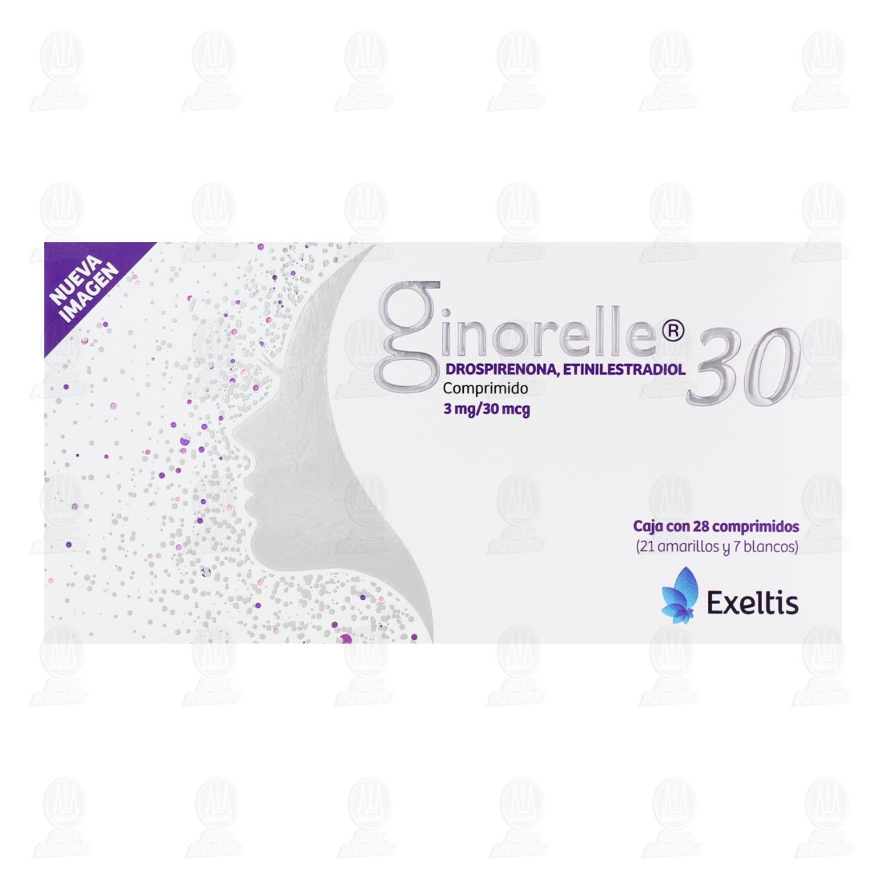 Ginorelle 3mg/30mcg, 28 Comprimidos. de GINORELLE | Farmacias Guadalajara
