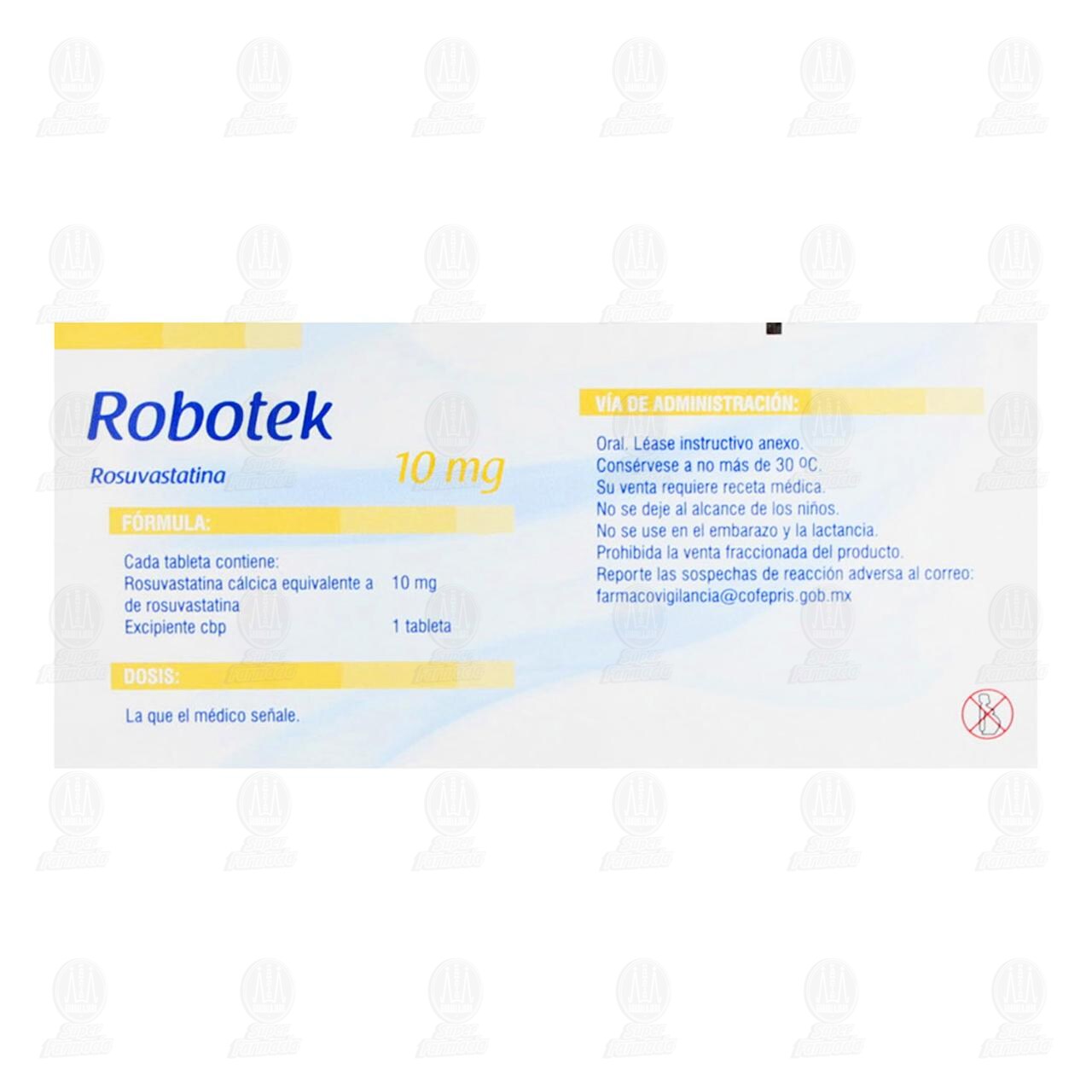 Robotek 10 mg, 30 Tabletas. de ROBOTEK | Farmacias Guadalajara