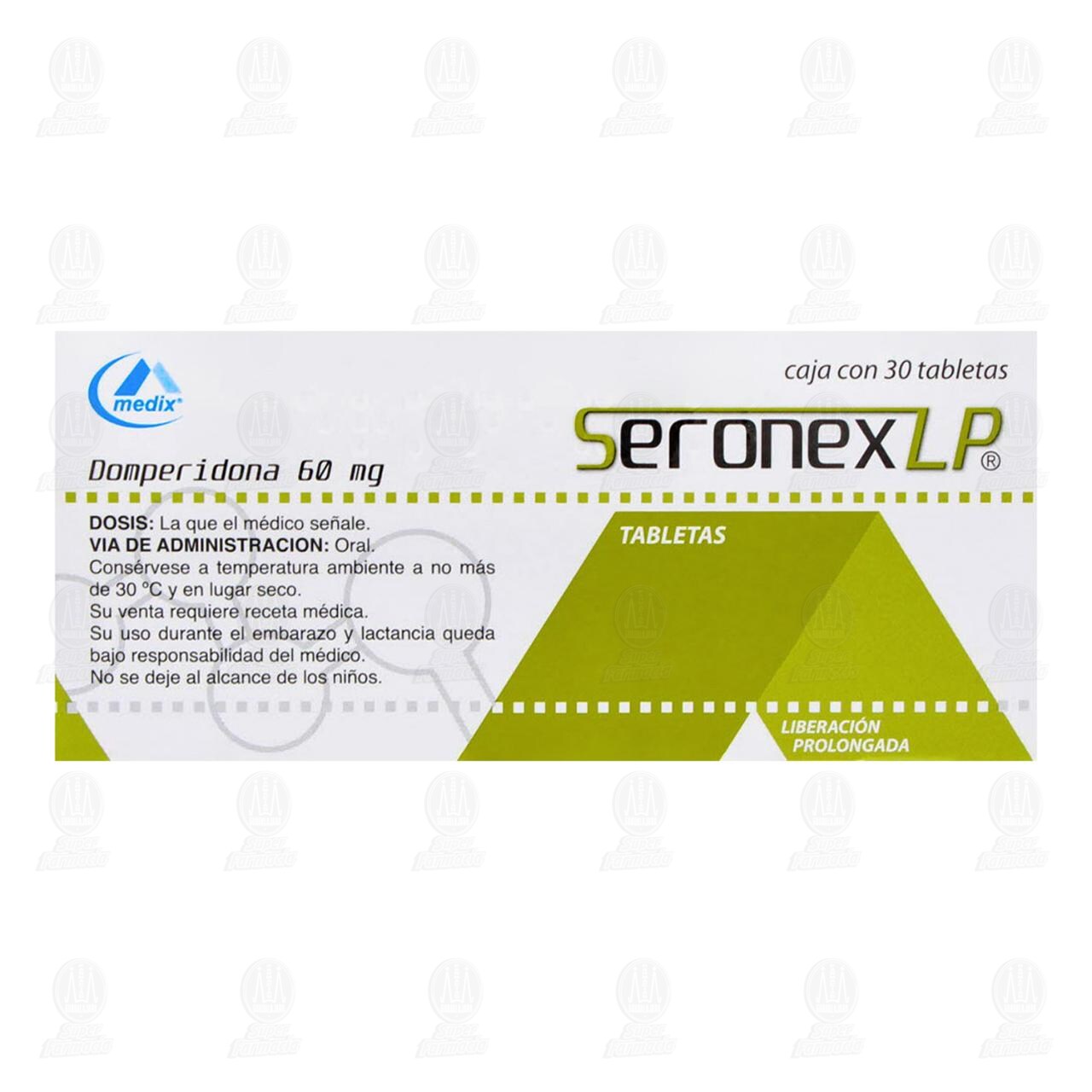 Seronex LP 60 mg, 30 Tabletas. de SERONEX | Farmacias Guadalajara