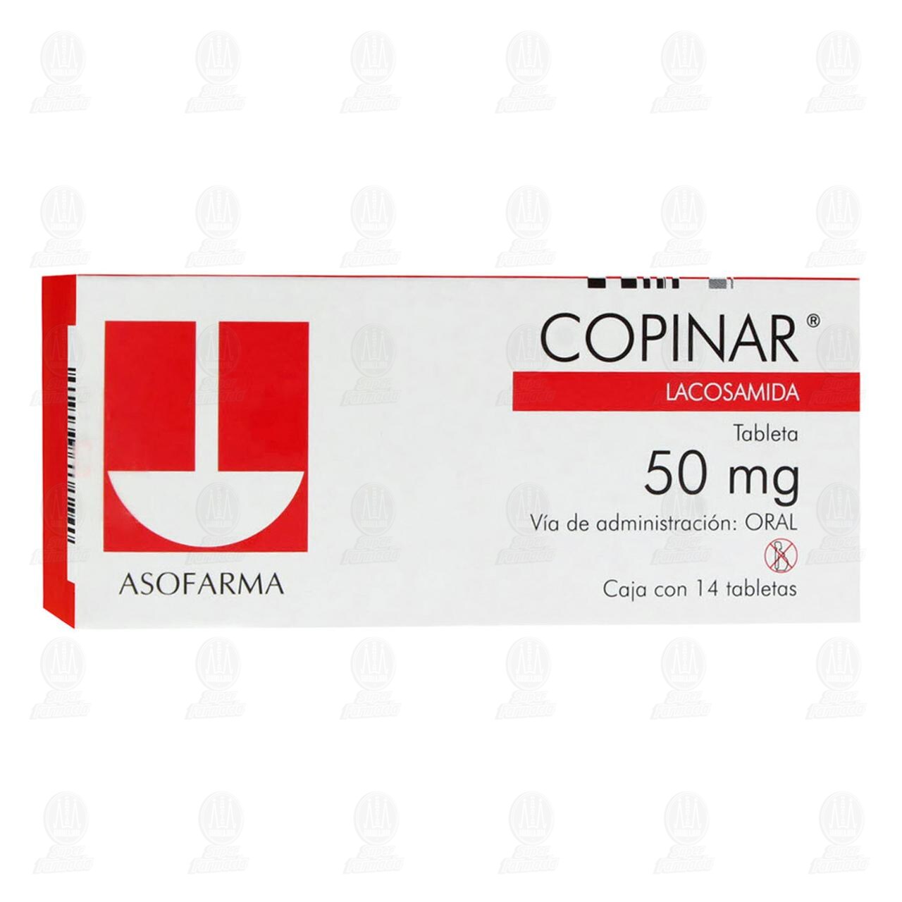 Copinar 50mg 14 Tabletas de COPINAR | Farmacias Guadalajara
