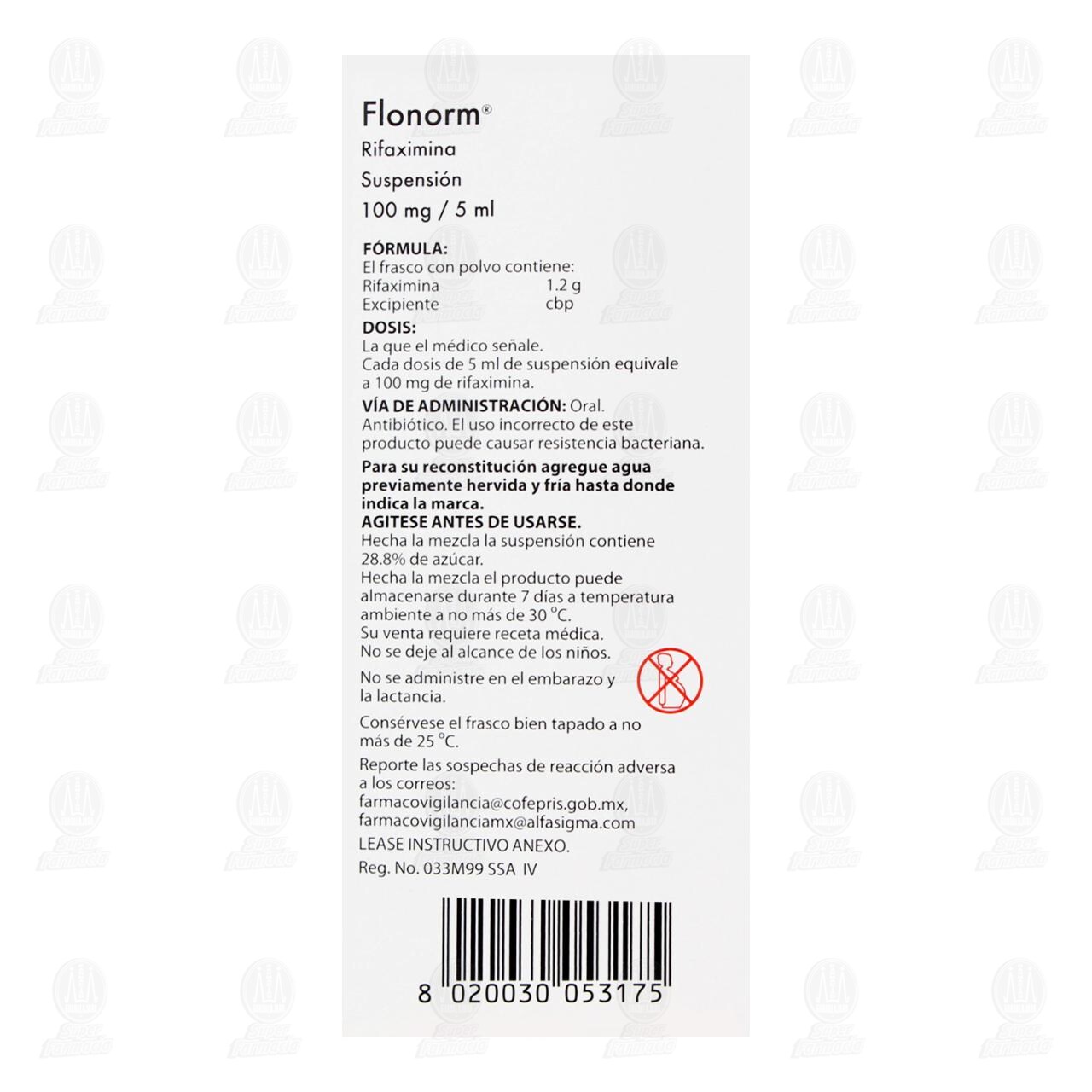 Flonorm 100mg/5ml Suspensión, 60 ml. de FLONORM | Farmacias Guadalajara
