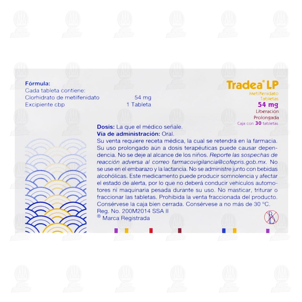 Tradea LP 54 mg, 30 Tabletas. de TRADEA | Farmacias Guadalajara