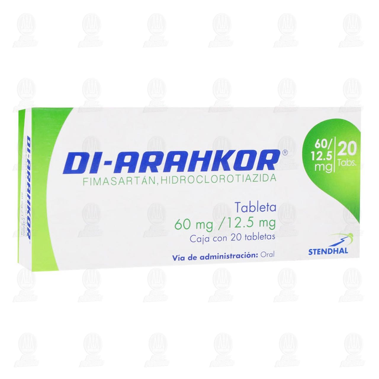 Di-Arahkor 60mg/12.5mg, 20 Tabletas. de ARAHKOR | Farmacias Guadalajara