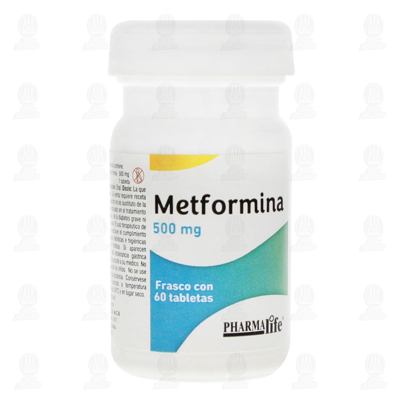 Metformina 500 mg, 60 Tabletas Pharmalife. de PHARMALIFE | Farmacias ...
