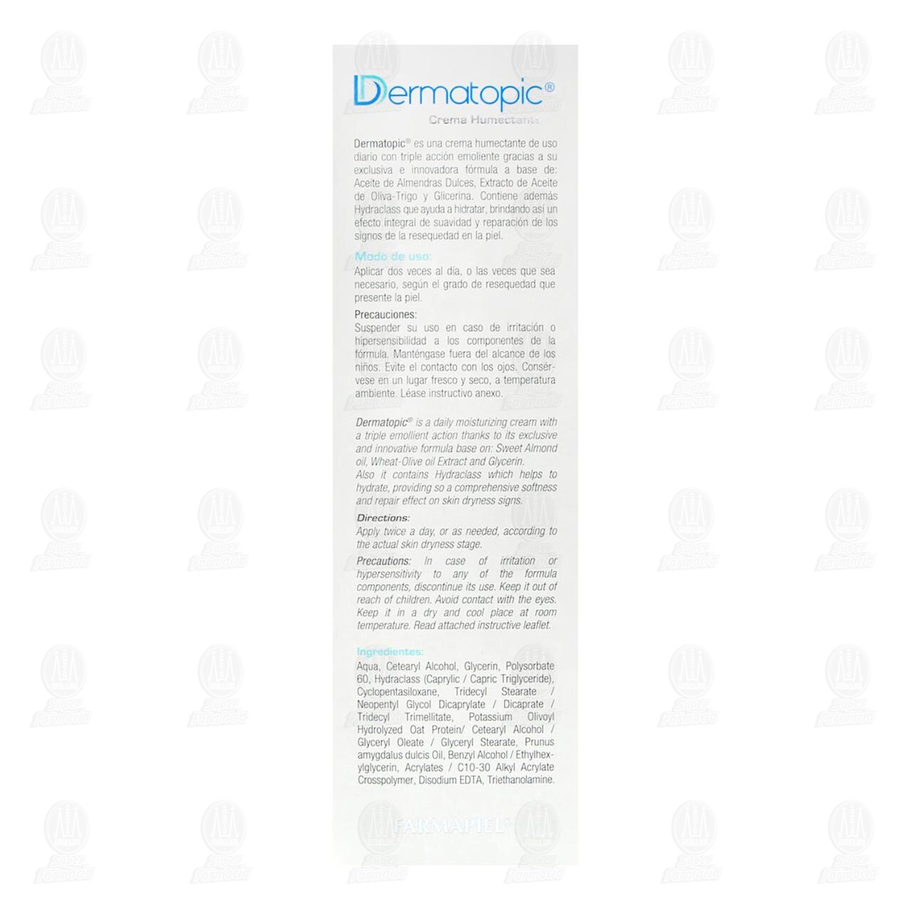 Dermatopic Crema Humectante, 250 gr. de DERMATOPIC | Farmacias Guadalajara