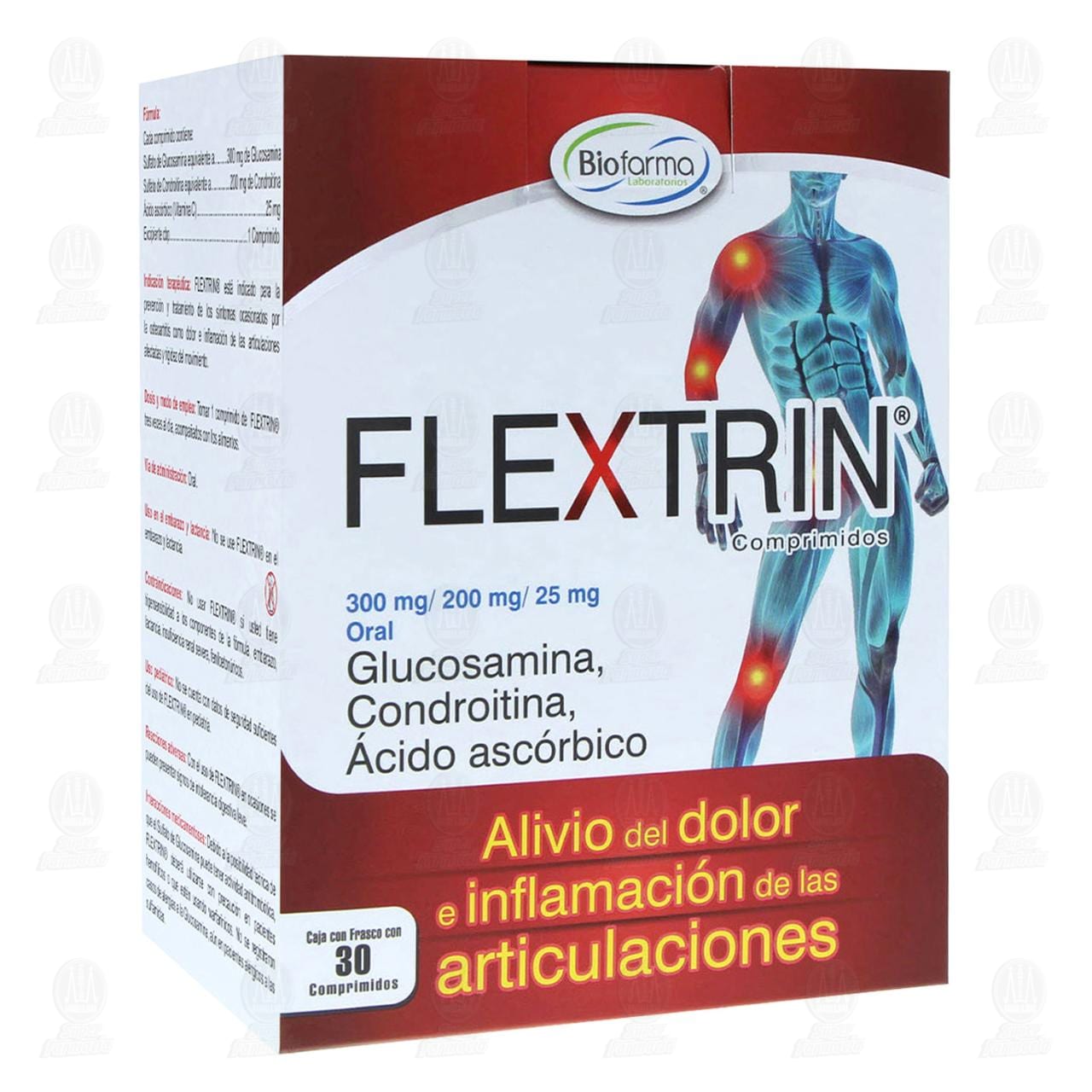 Flextrin 300mg/200mg/25mg, 30 Comprimidos. de FLEXTRIN | Farmacias ...