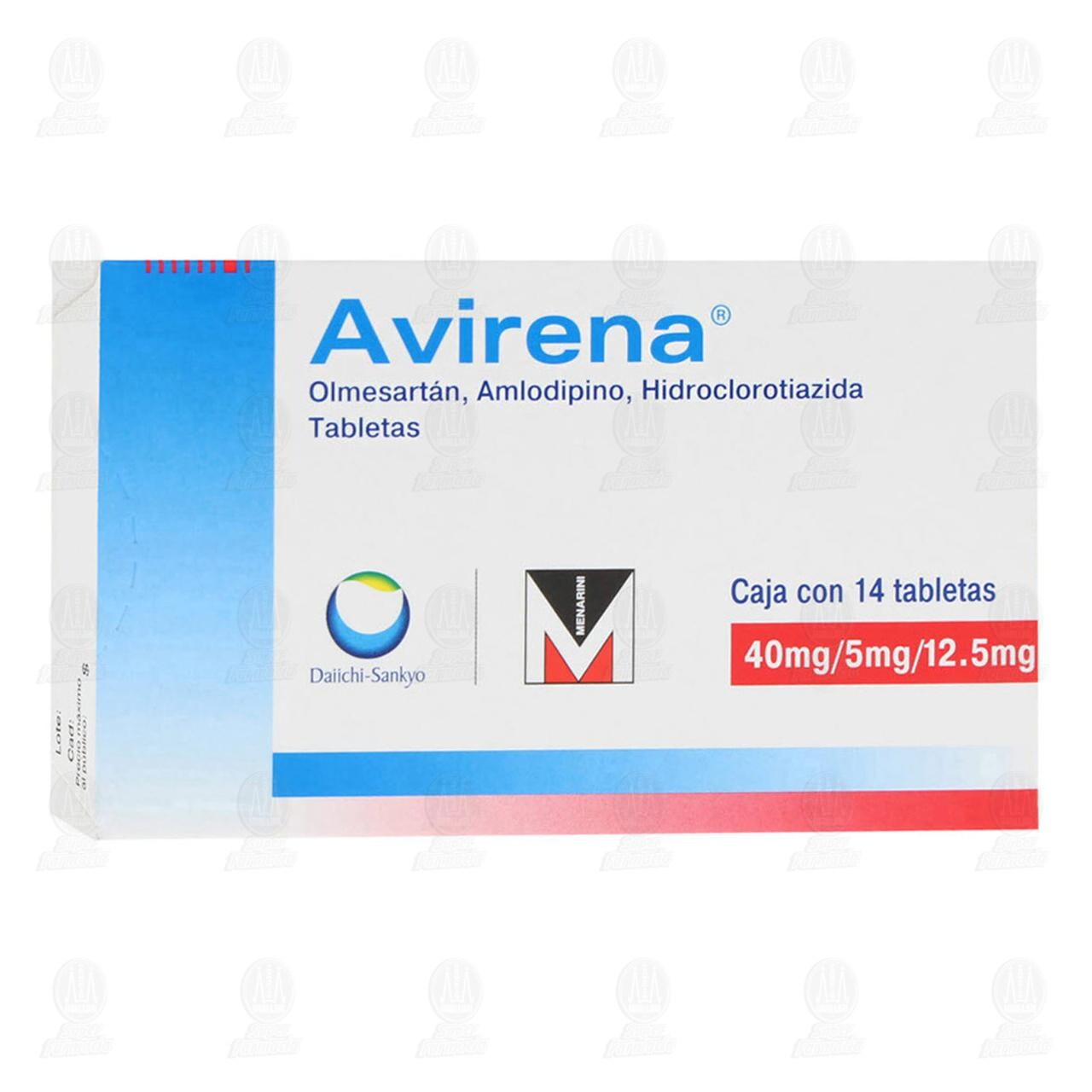 Avirena 40mg/5mg/12.5mg, 14 Tabletas. de AVIRENA | Farmacias Guadalajara