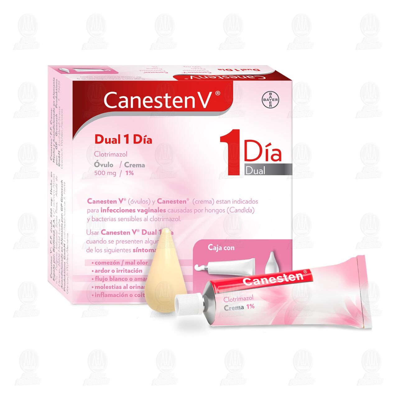 Canesten V Dual 1 Día, 1 Óvulo y Crema. de CANESTEN | Farmacias Guadalajara