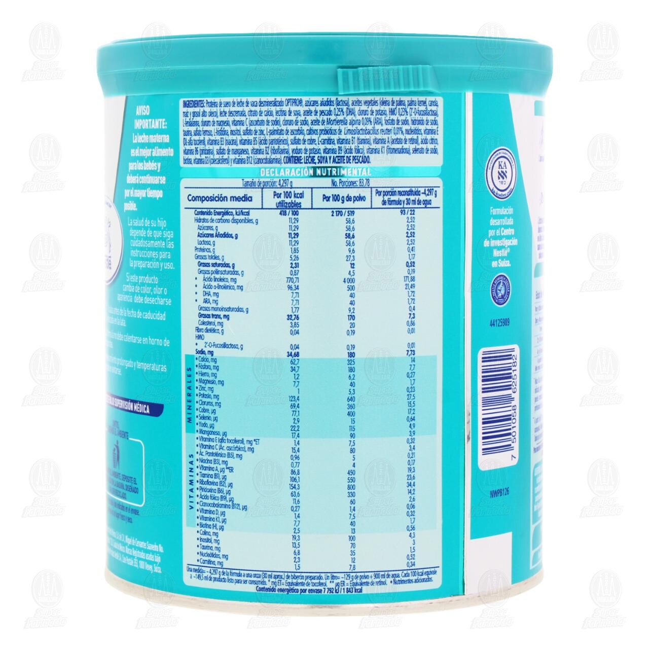 Fórmula Infantil NAN 1 Optimal Pro de 0 a 6 Meses, 360 gr. de NAN ...