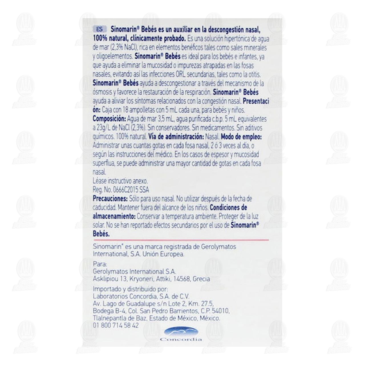 Sinomarin Bebés Solución Nasal, 18 Ampolletas. de SINOMARIN | Farmacias ...