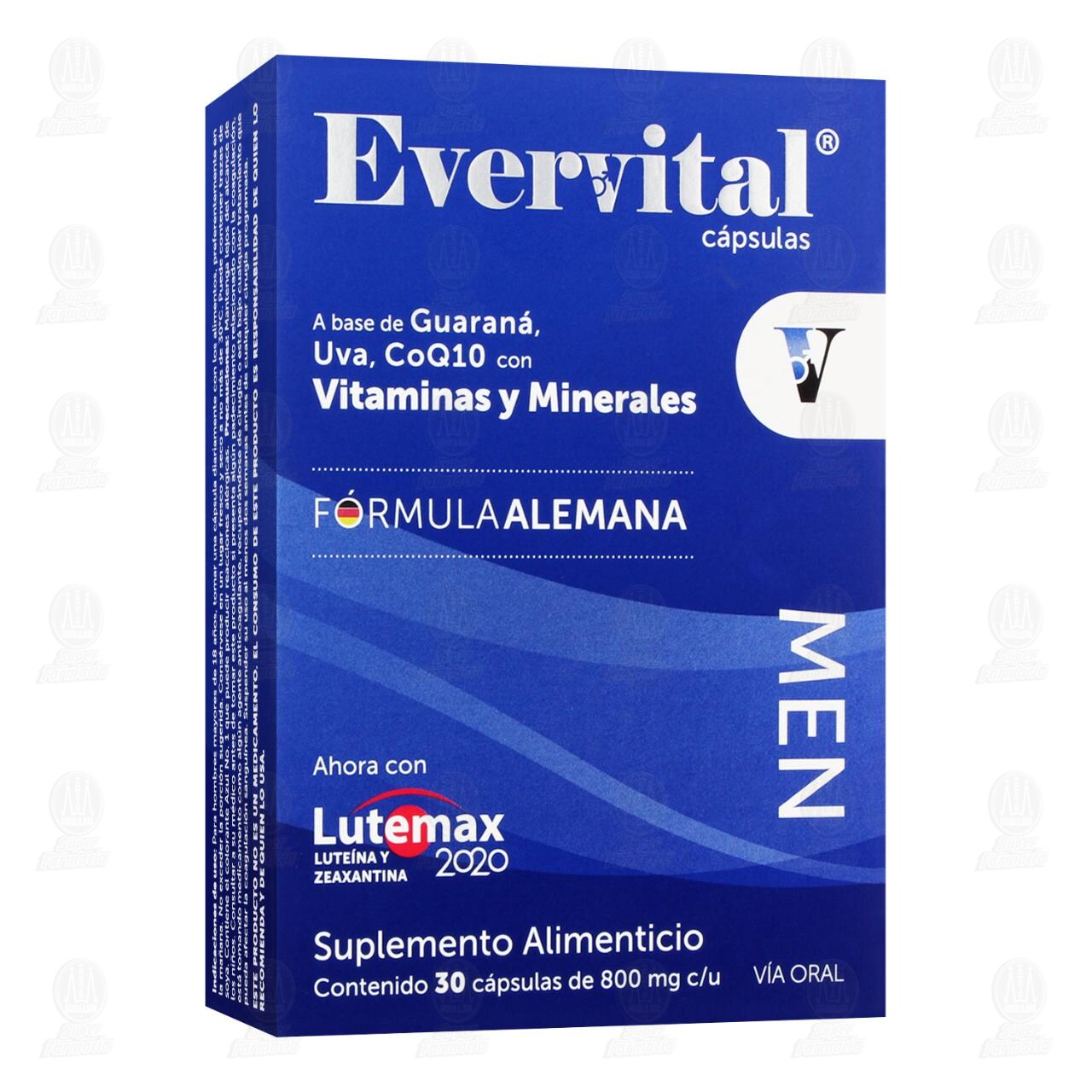 Evervital Men, 30 Cápsulas. de EVERVITAL | Farmacias Guadalajara