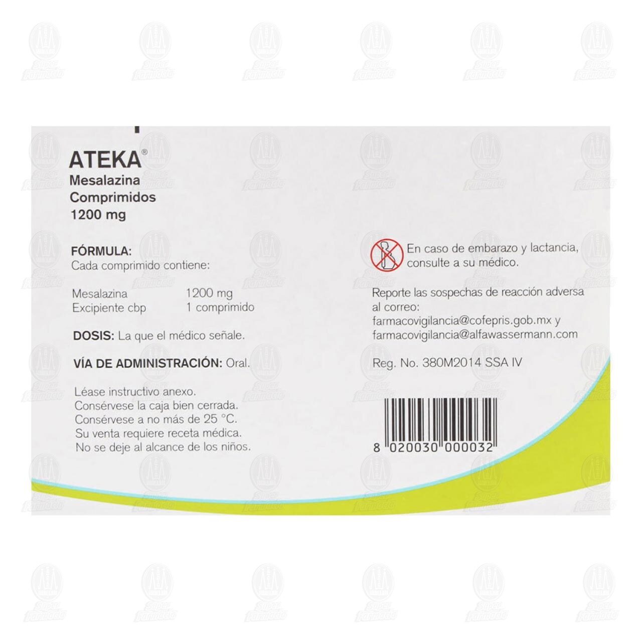 Ateka 1200 mg, 16 Comprimidos. de ATEKA | Farmacias Guadalajara