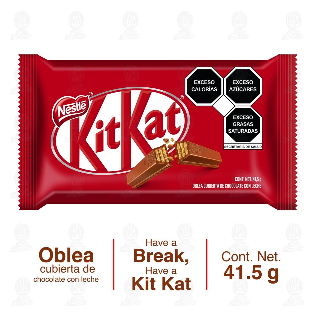 Chocolate Kit Kat, 41.5 gr. de NESTLÉ | Farmacias Guadalajara