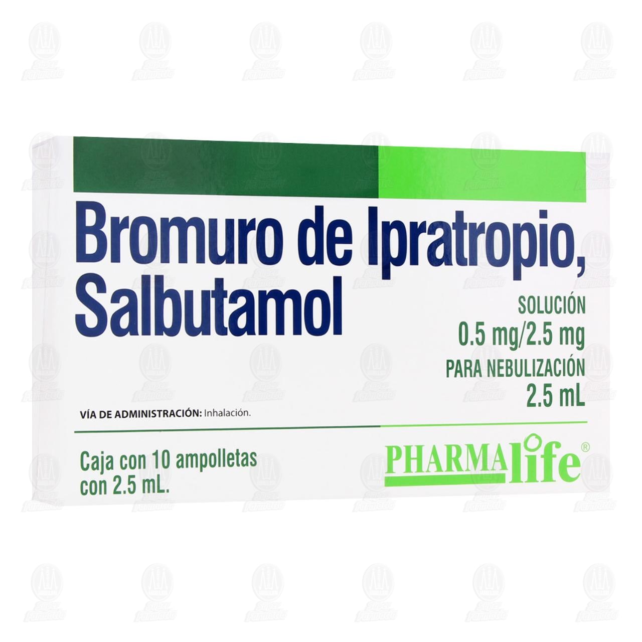 Bromuro de Ipratropio, Salbutamol 0.5mg/2.5mg Solución, 10 Ampolletas ...