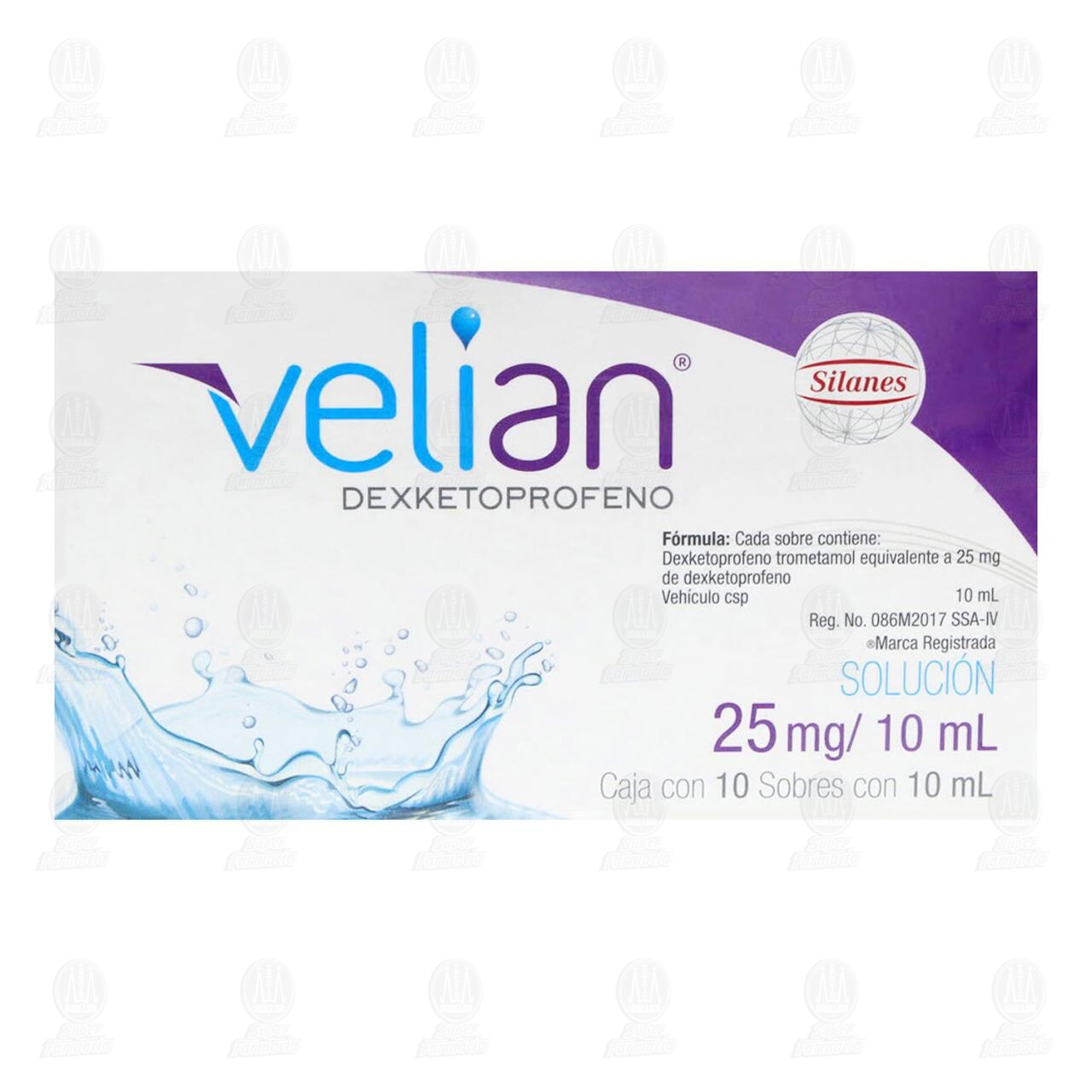 Velian 25mg/10ml, 10 Sobres. de VELIAN | Farmacias Guadalajara