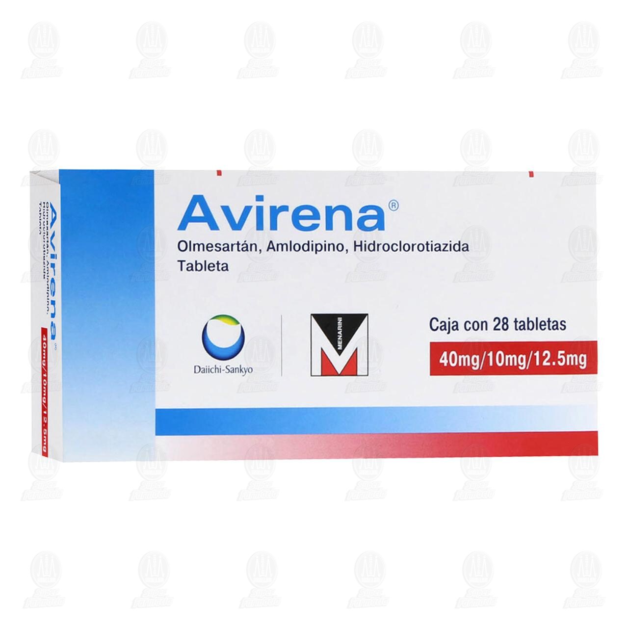 Avirena 40mg/10mg/12.5mg, 28 Tabletas. de AVIRENA | Farmacias Guadalajara