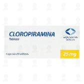 Cloropiramina 25 mg, 20 Tabletas.