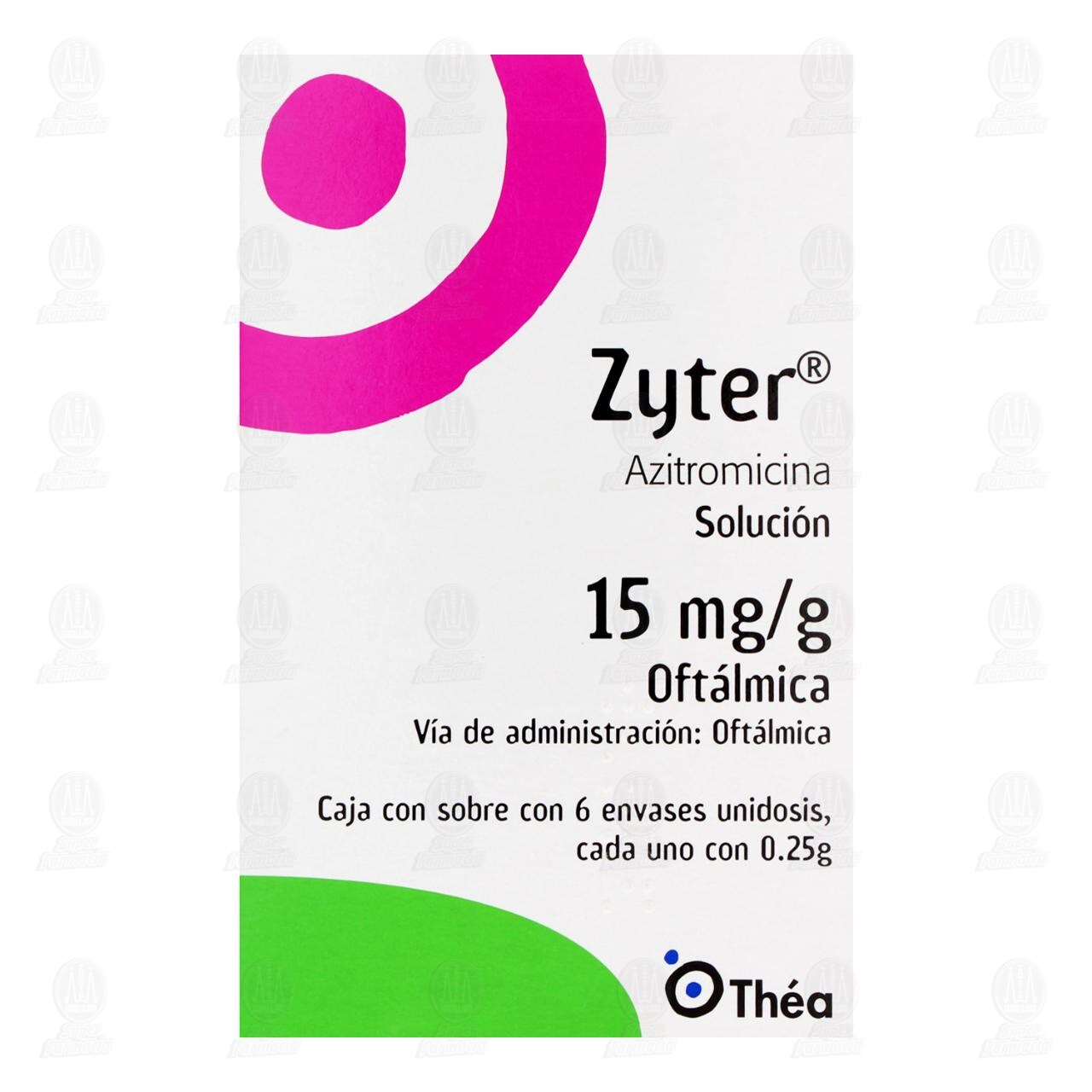Zyter 15mg/gr Solución Oftálmica, 6 Unidades de 0.25gr c/u. de ZYTER ...