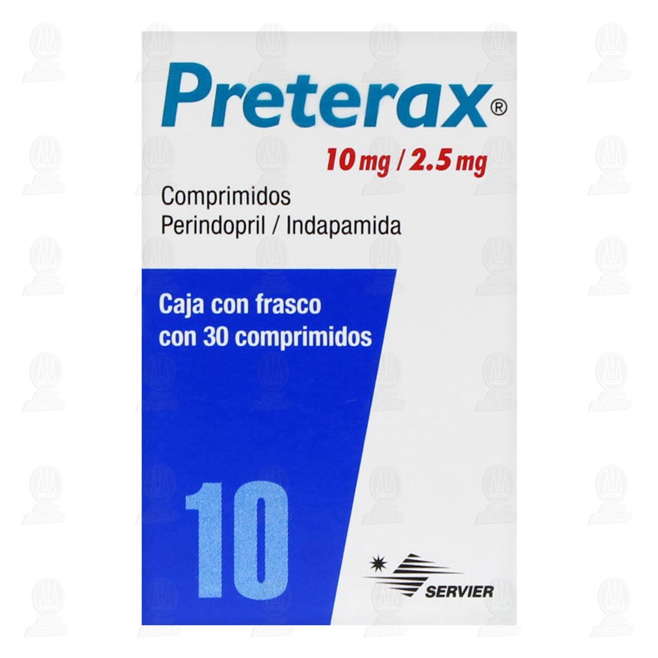 Preterax 10mg/2.5mg, 30 Comprimidos. de PRETERAX | Farmacias Guadalajara