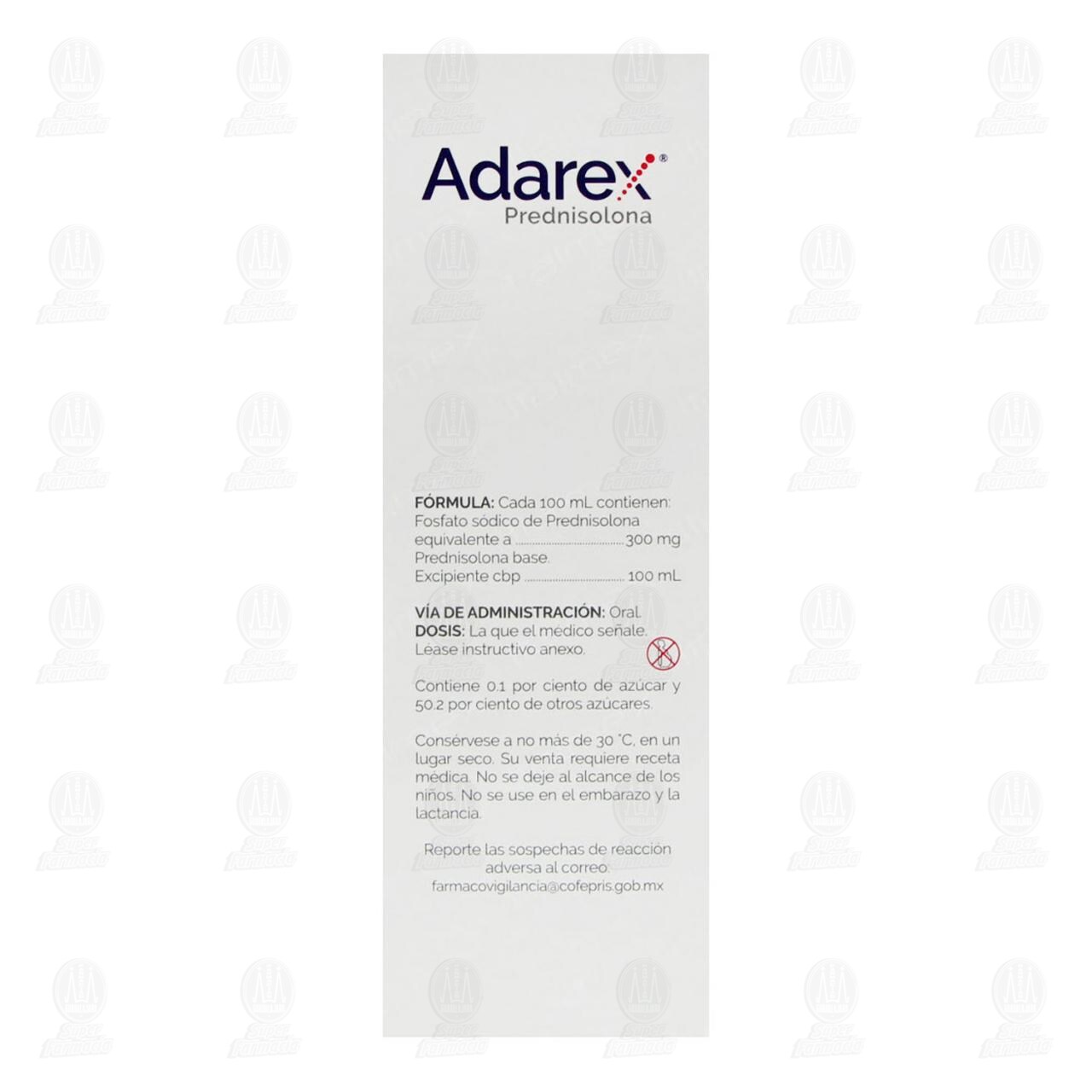 Adarex 3mg/ml Solución Sabor Uva, 300 mg. de ADAREX | Farmacias Guadalajara